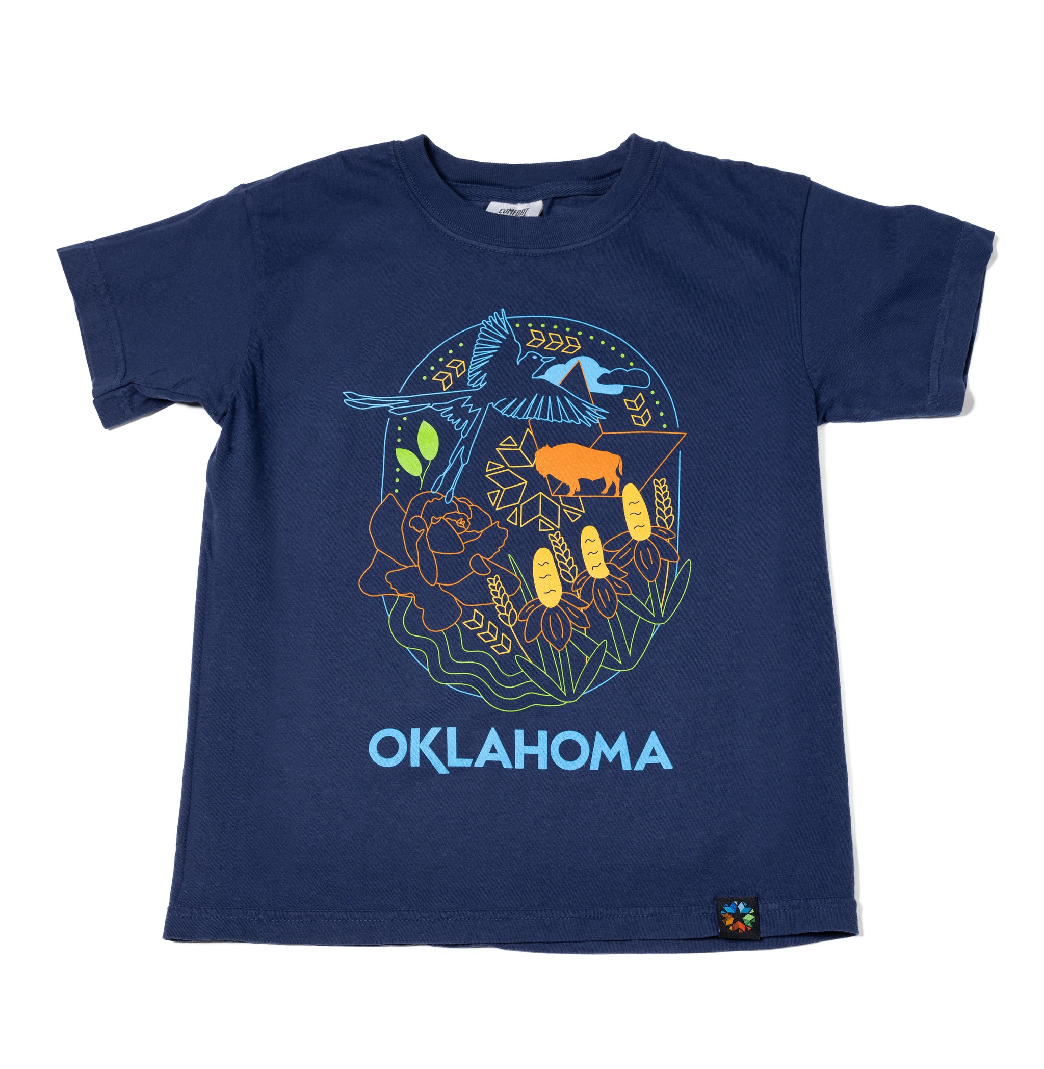 Oklahoma Symbols Design T-Shirt Youth – Oklahoma - OKSB